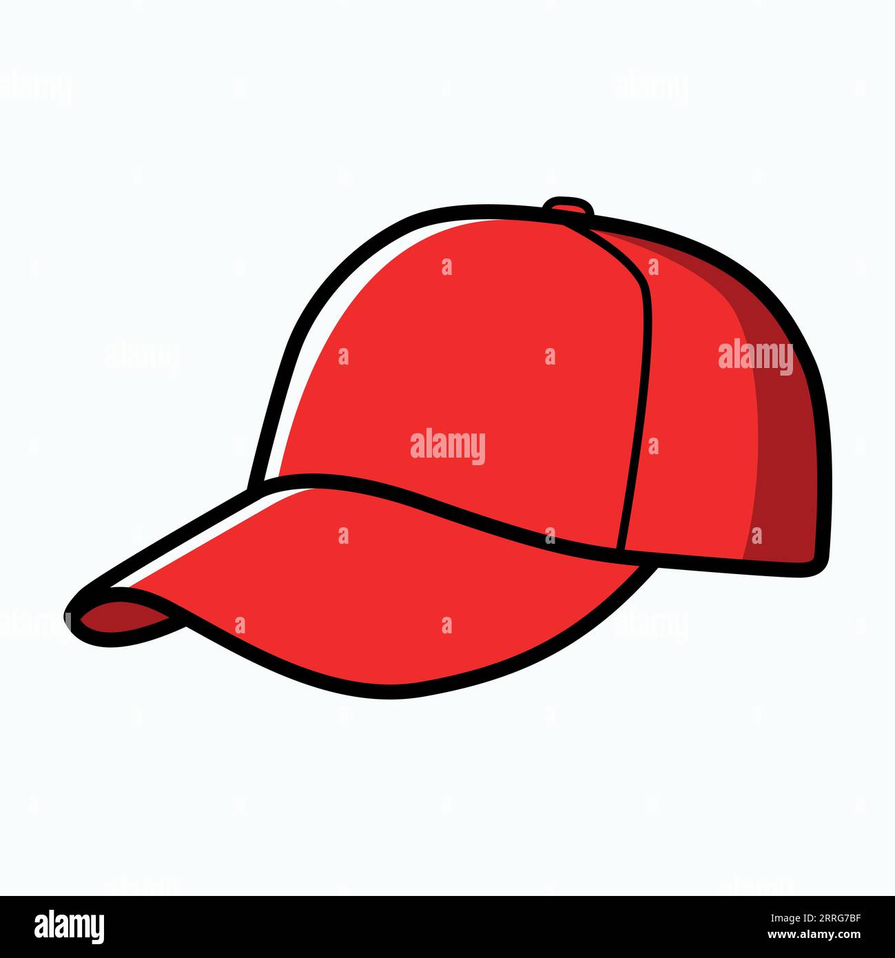 Cartoon vector illustration of baseball cap isolated on white Stock ...