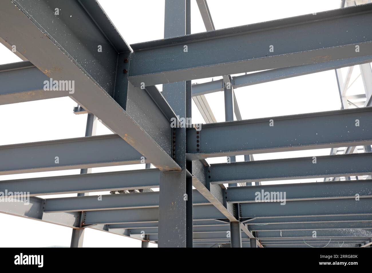Steel beam truss in factory building site, North China Stock Photo - Alamy