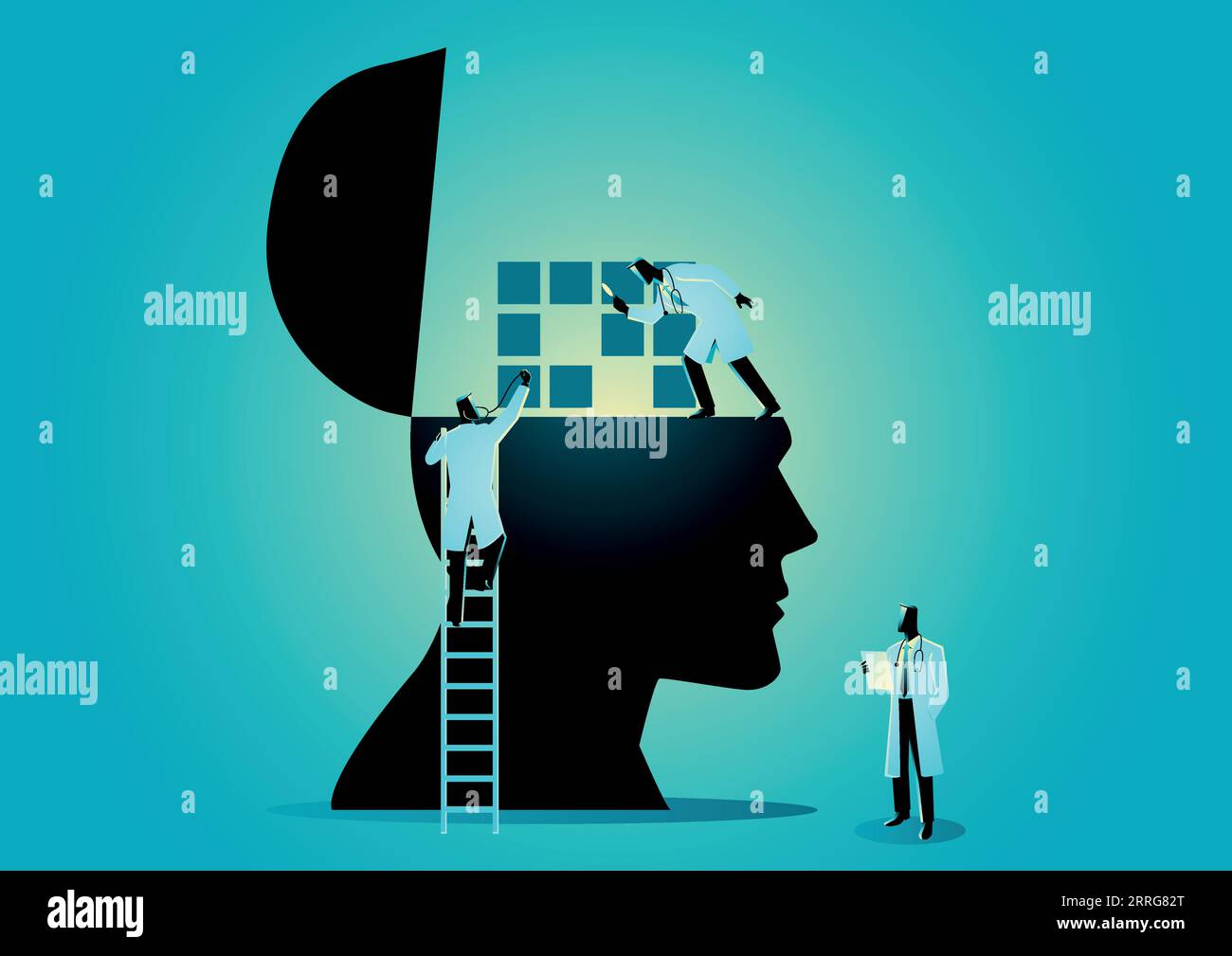 Alzheimer's disease brain Stock Vector Images - Alamy