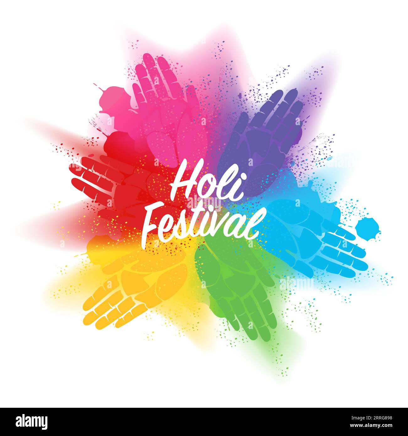 Vector illustration for Holi Festival, a spring festival of colors ...
