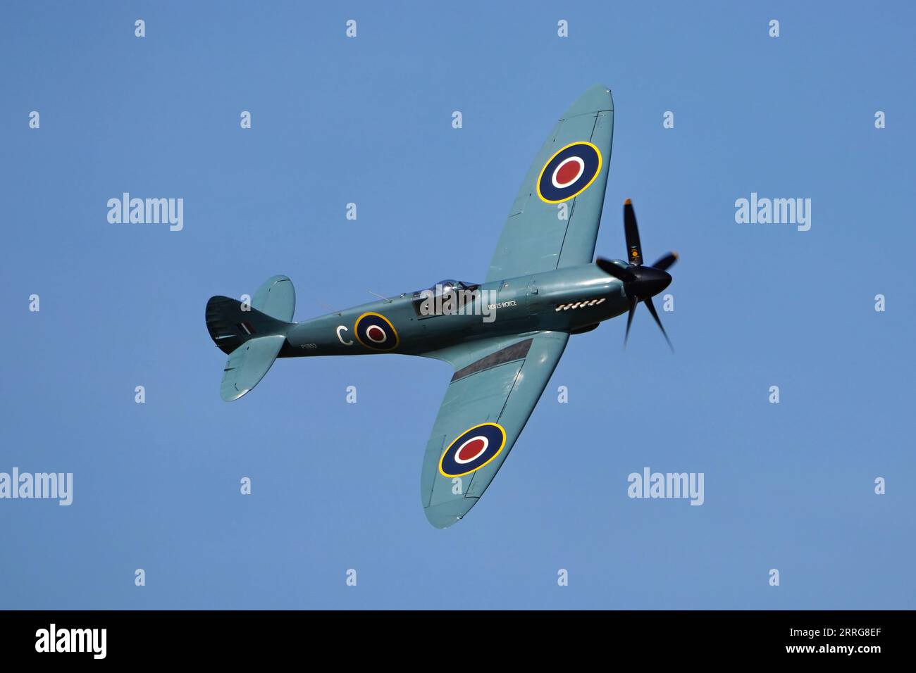 Supermarine Spitfire PS853 owned by Rolls Royce displays at the Cosby ...