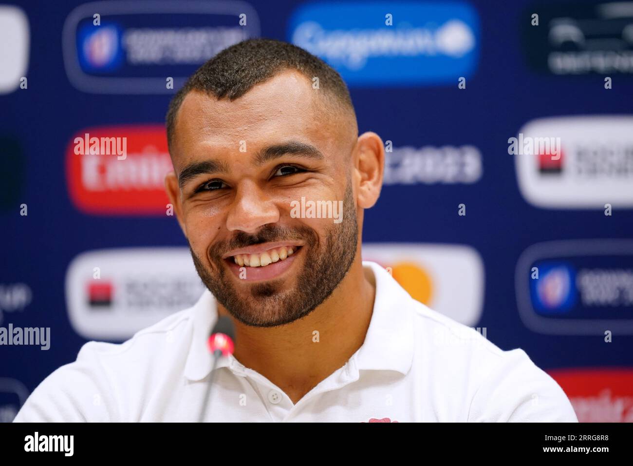 England's Joe Marchant during a press conference at the Stade de ...