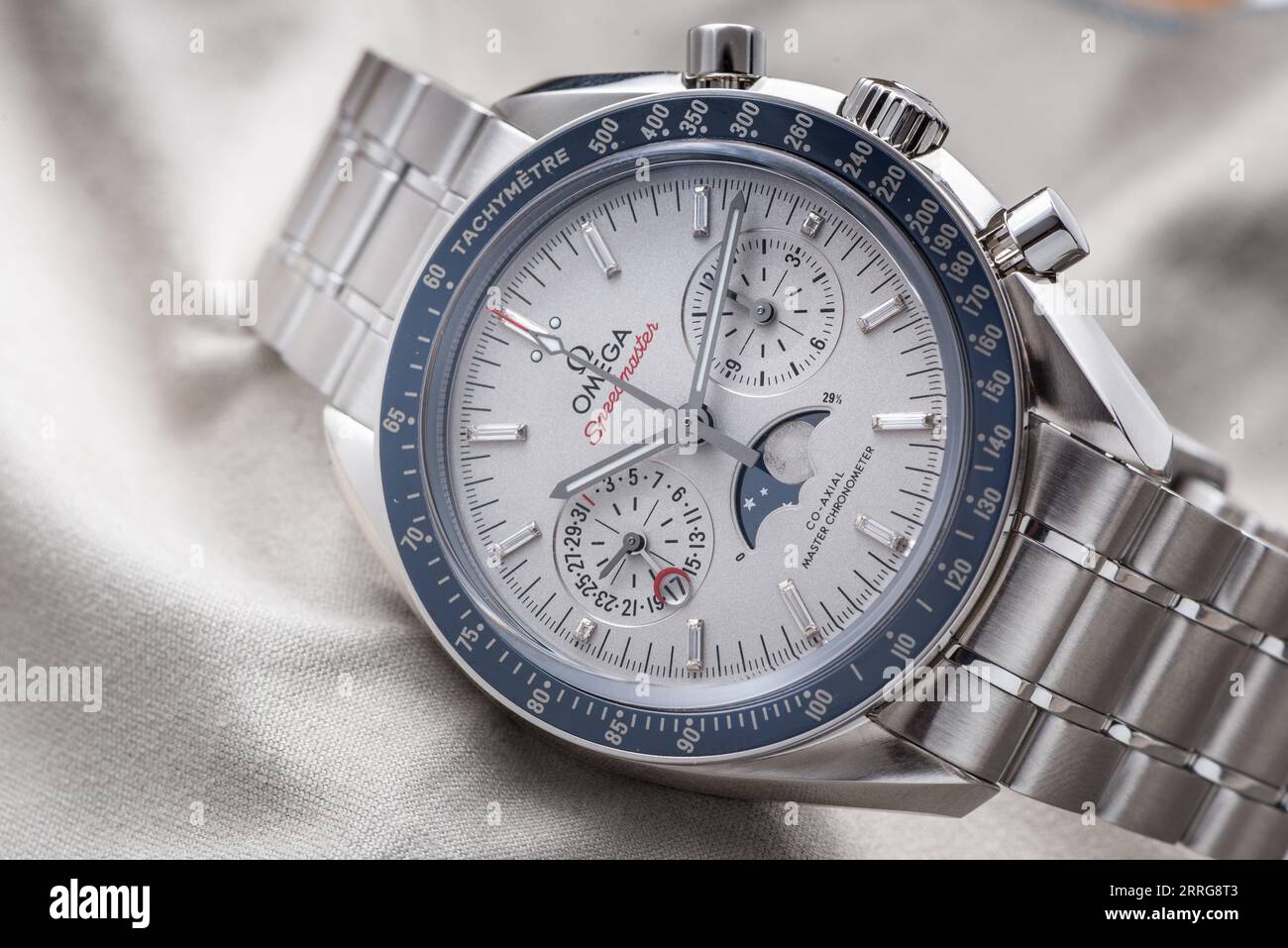 Omega Speedmaster Chronograph with moon phase Stock Photo - Alamy