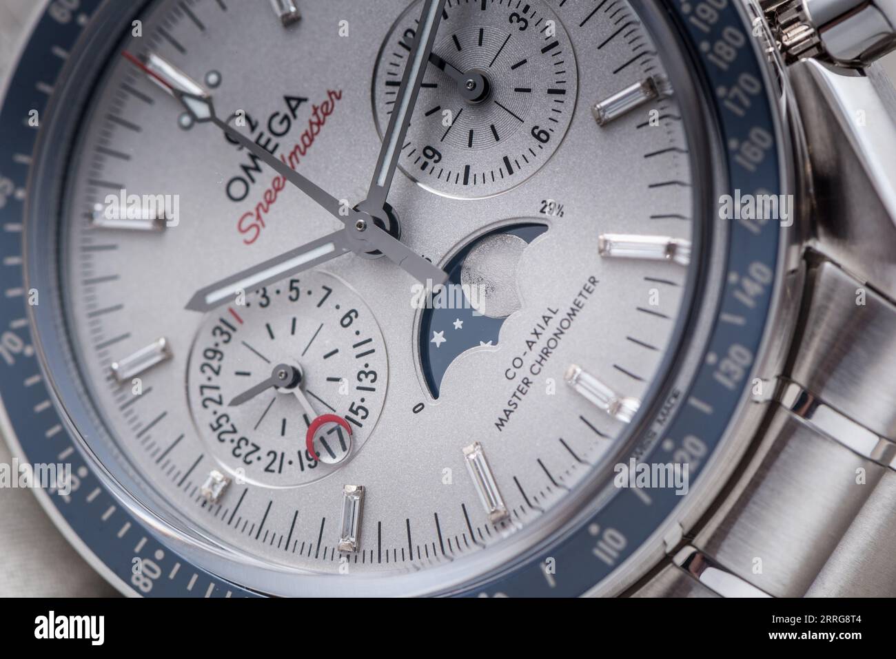 Omega Speedmaster Chronograph with moon phase Stock Photo - Alamy