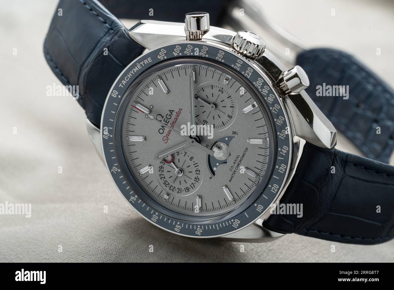 Omega Speedmaster Chronograph with moon phase Stock Photo - Alamy