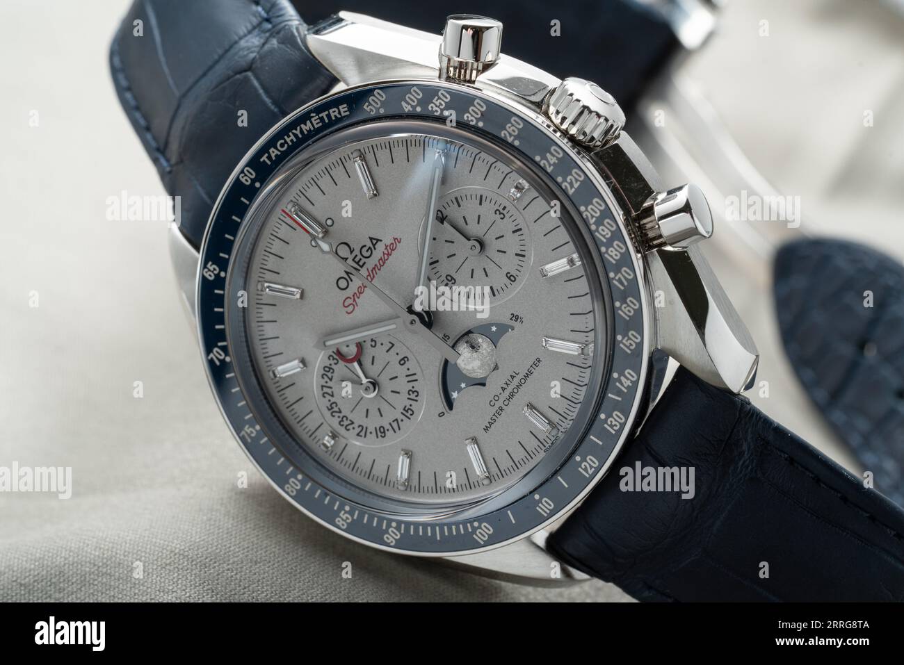 Omega Speedmaster Chronograph with moon phase Stock Photo - Alamy