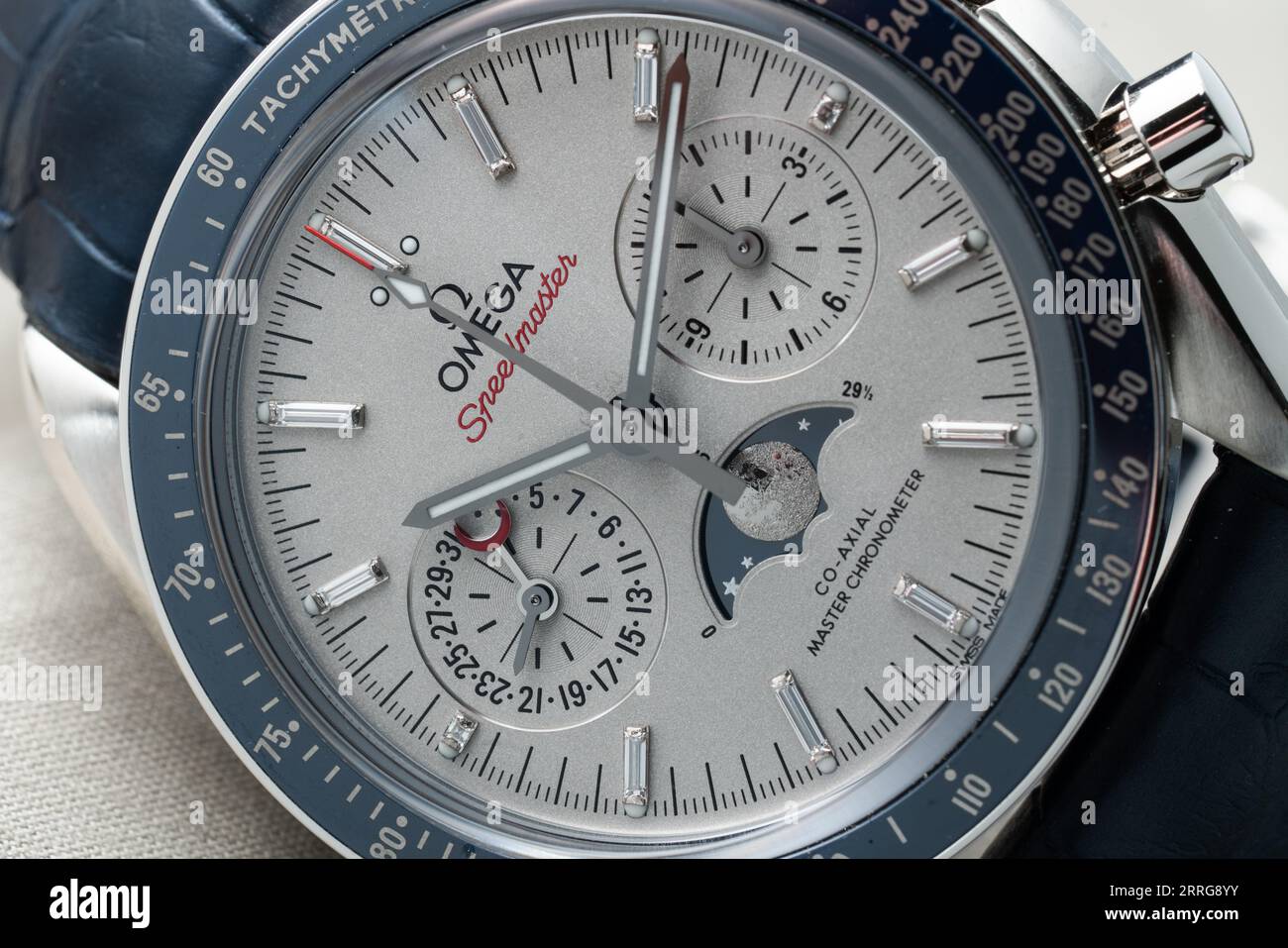 Omega Speedmaster Chronograph with moon phase Stock Photo - Alamy
