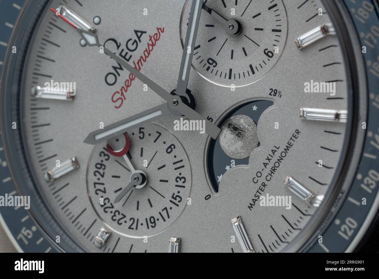 Omega Speedmaster Chronograph with moon phase Stock Photo - Alamy