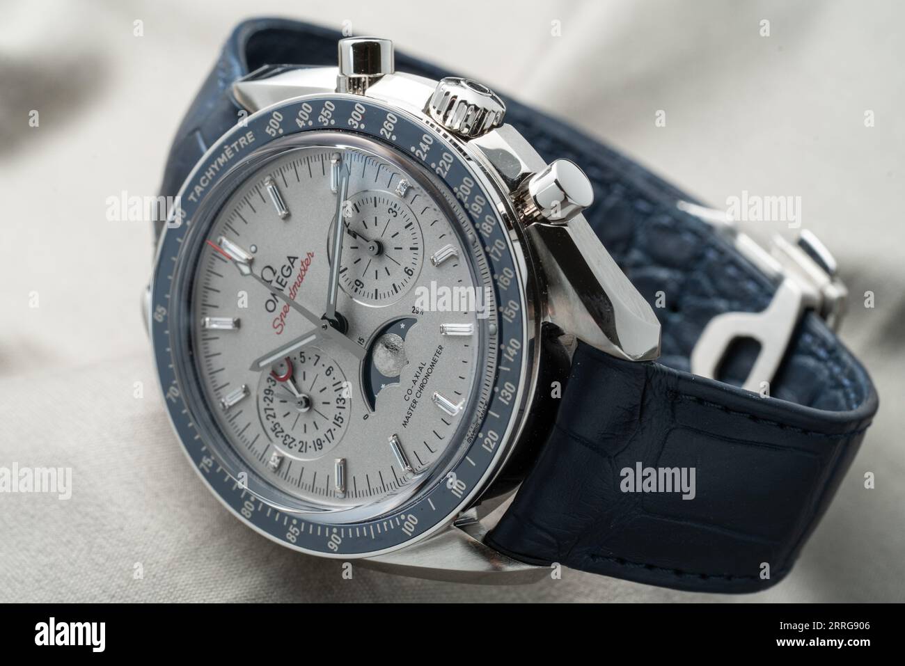 Omega Speedmaster Chronograph with moon phase Stock Photo - Alamy