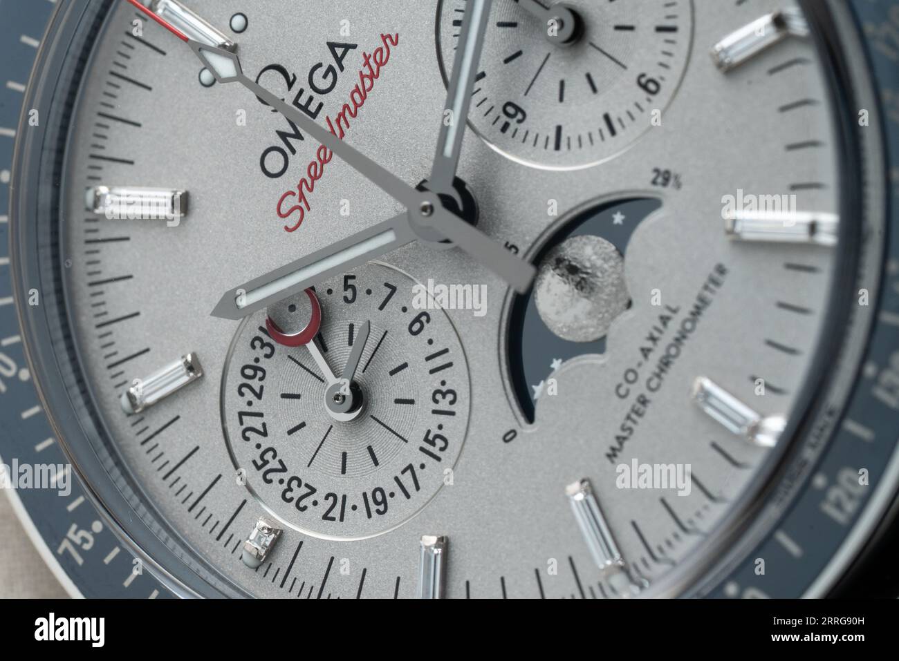 Omega Speedmaster Chronograph with moon phase Stock Photo - Alamy