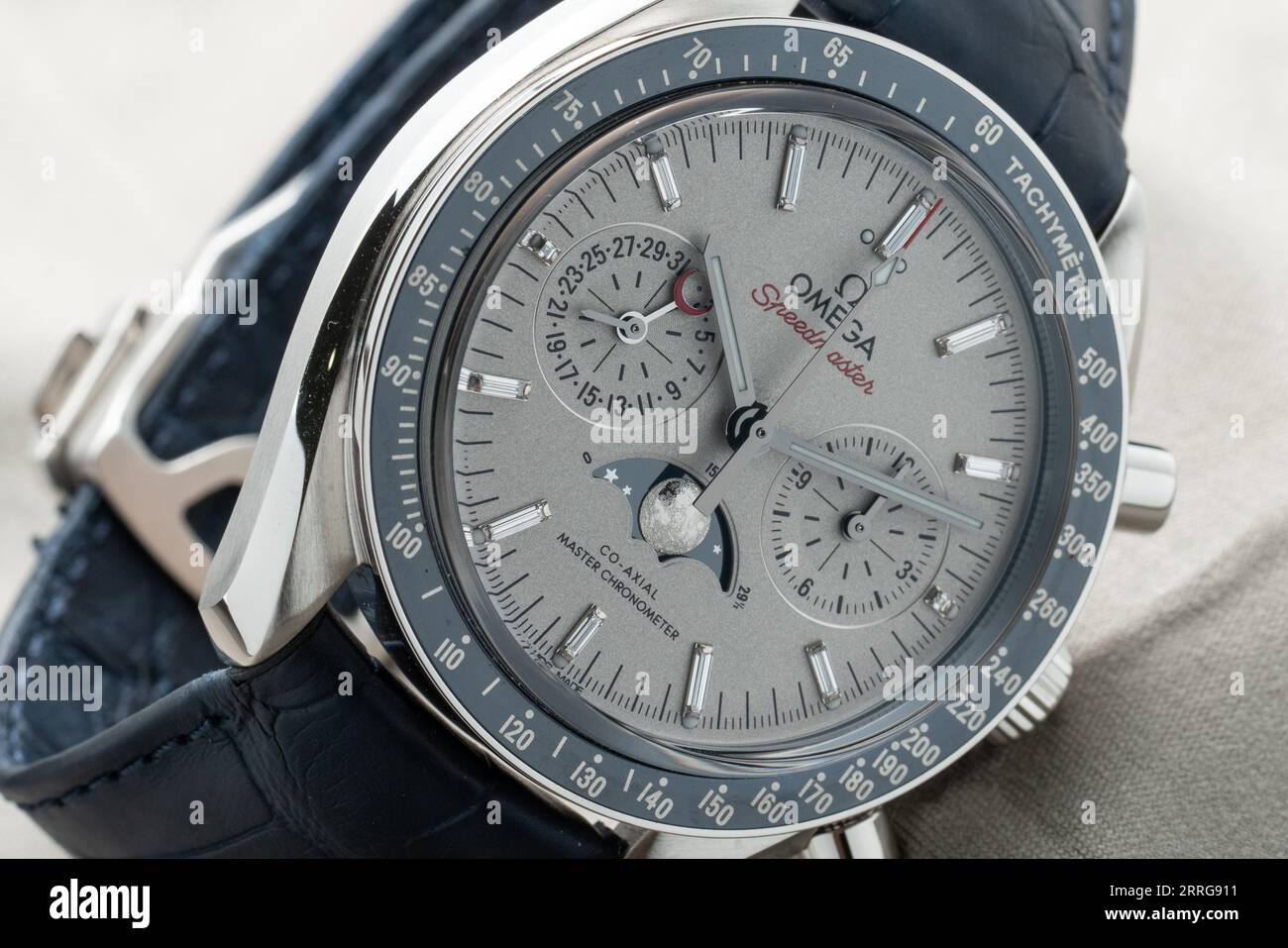 Omega Speedmaster Chronograph with moon phase Stock Photo - Alamy
