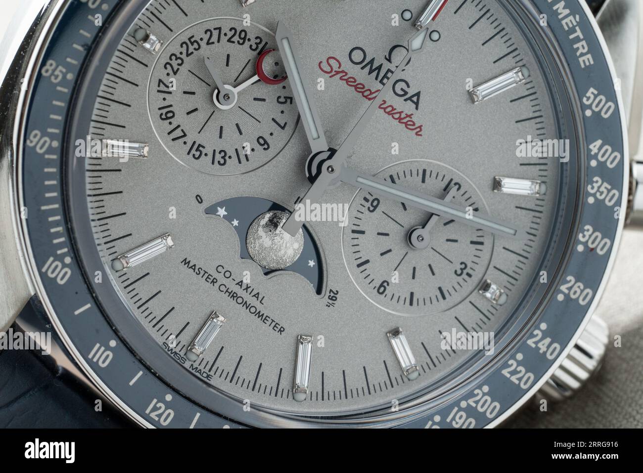 Omega Speedmaster Chronograph with moon phase Stock Photo - Alamy