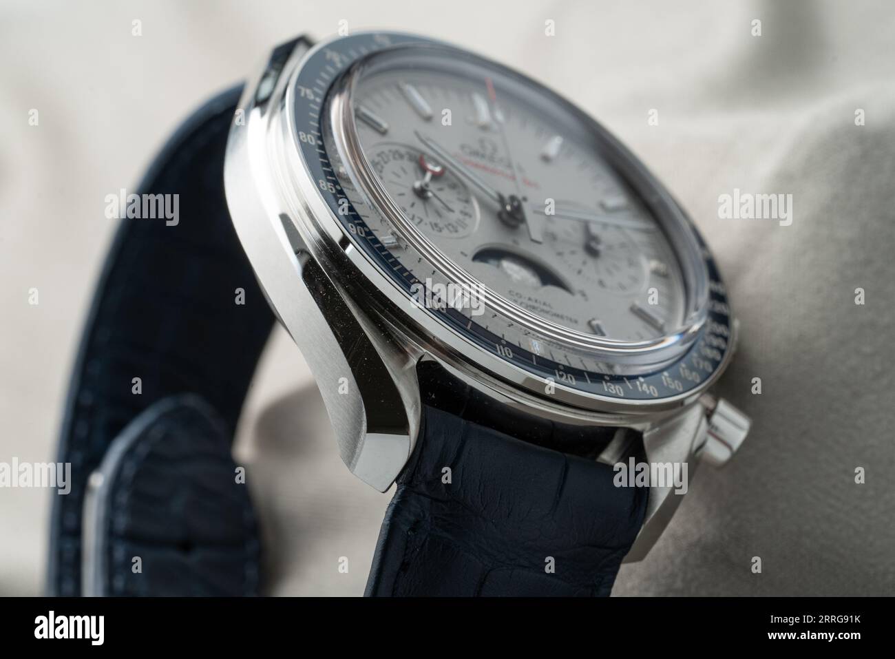 Omega Speedmaster Chronograph with moon phase Stock Photo - Alamy