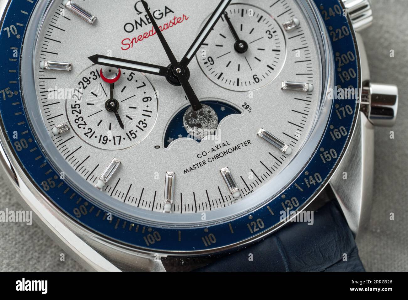 Omega Speedmaster Chronograph with moon phase Stock Photo - Alamy