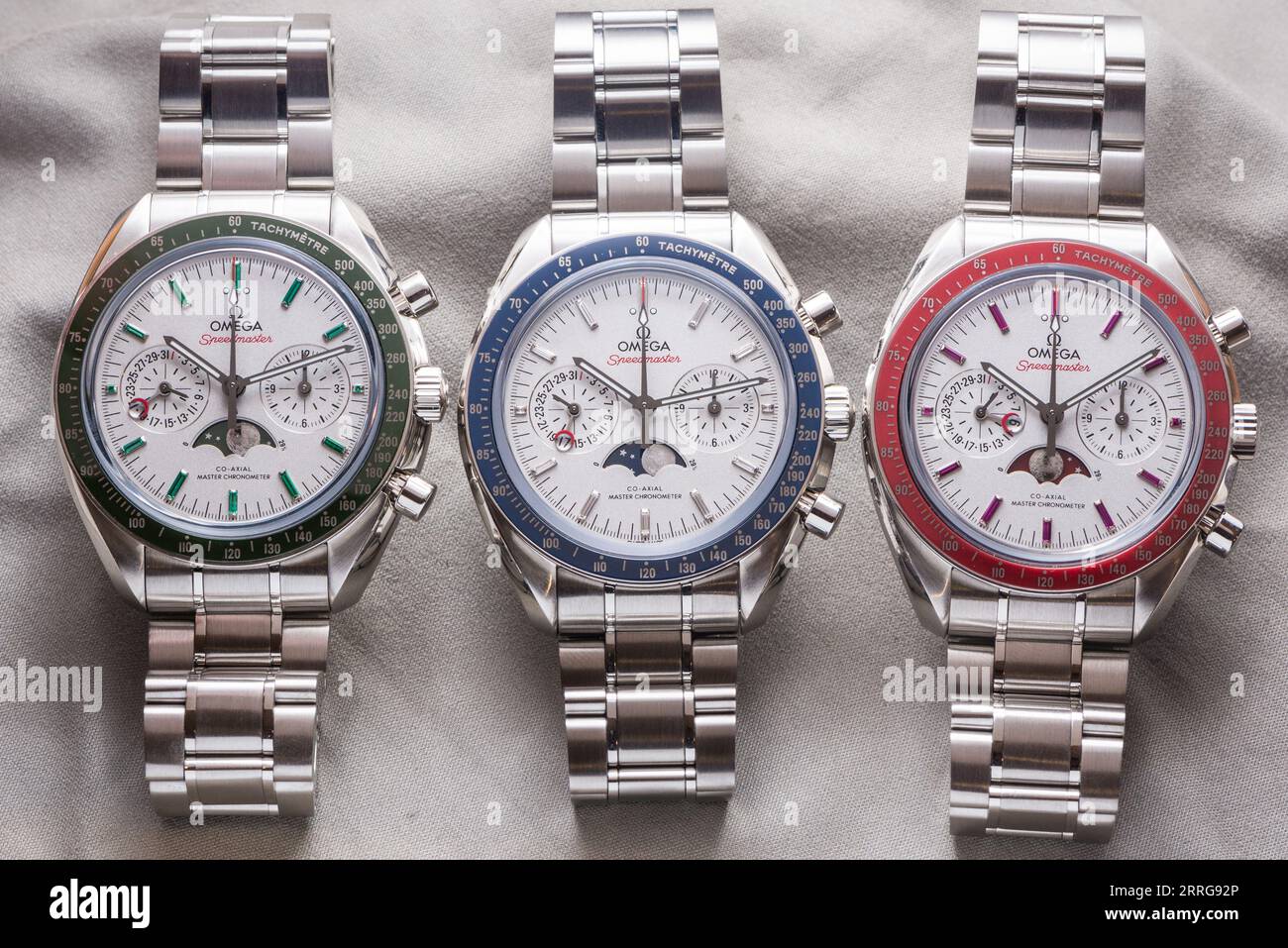 Omega Speedmaster Chronograph with moon phase Stock Photo - Alamy