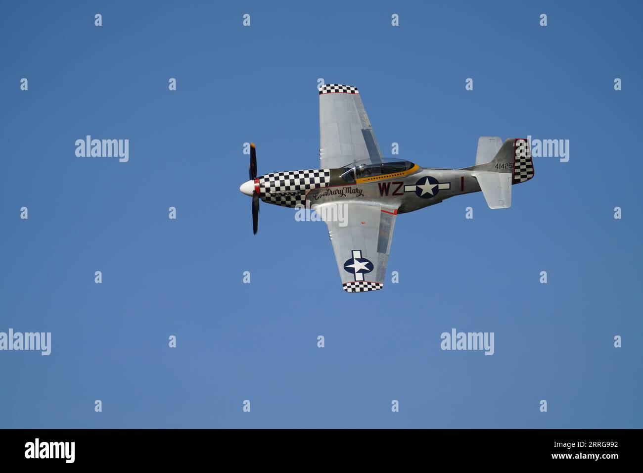 North America P-51 Mustang Contrary Mary displays at the Cosby Victory ...