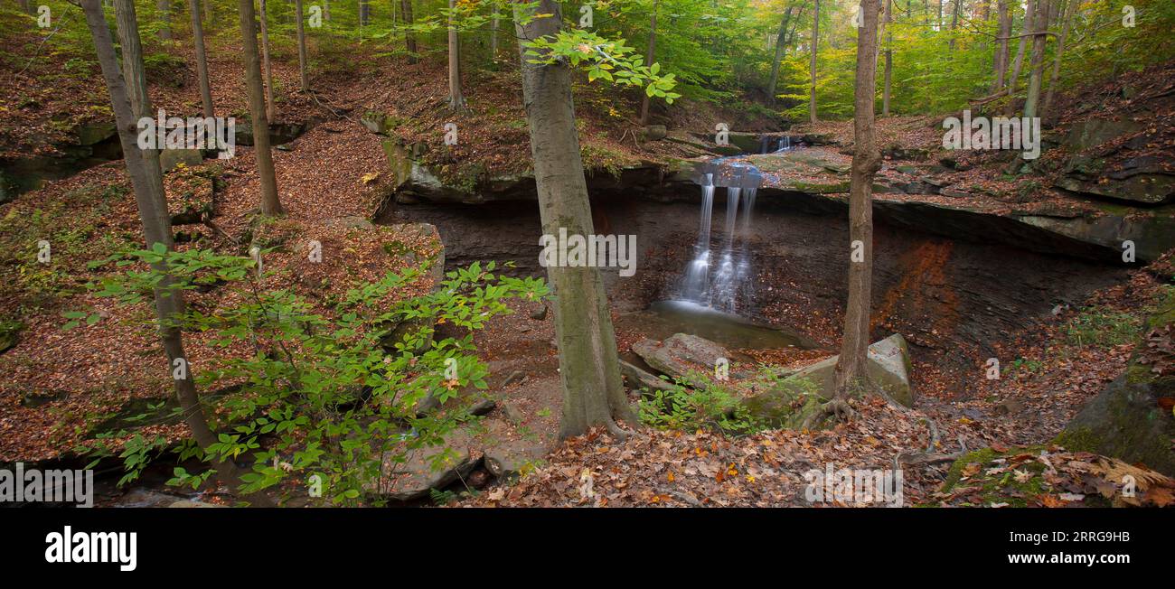 Blue Hen Falls located in Cuyahoga Valley National Park, Ohio, USA ...