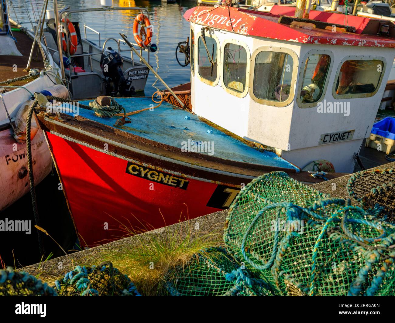 fishing harbour Berneray, Outer Hebrides Stock Photo - Alamy