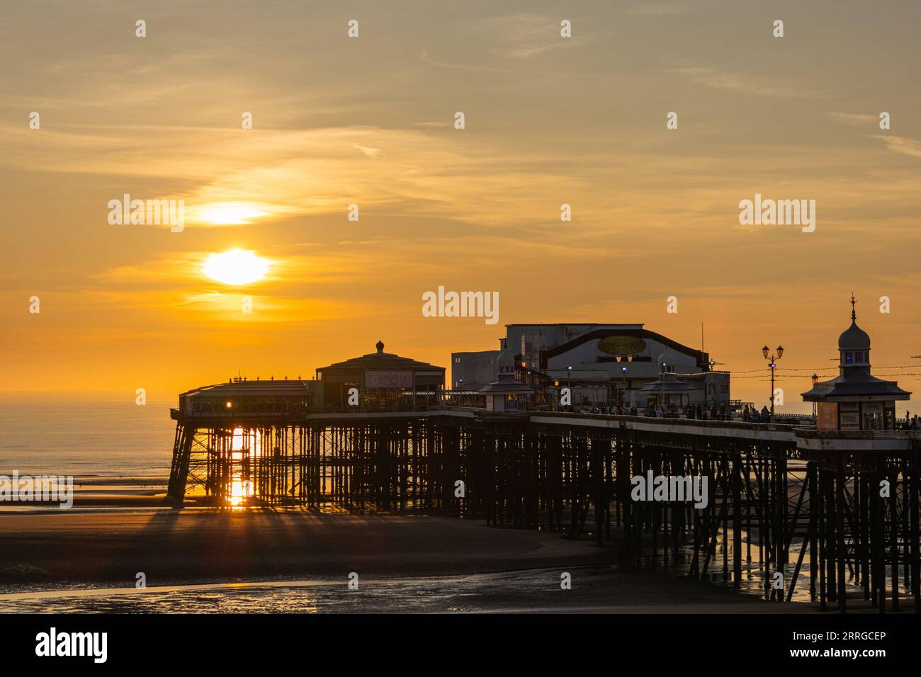 North Pier, Blackpool in the Sunset Stock Photo - Alamy