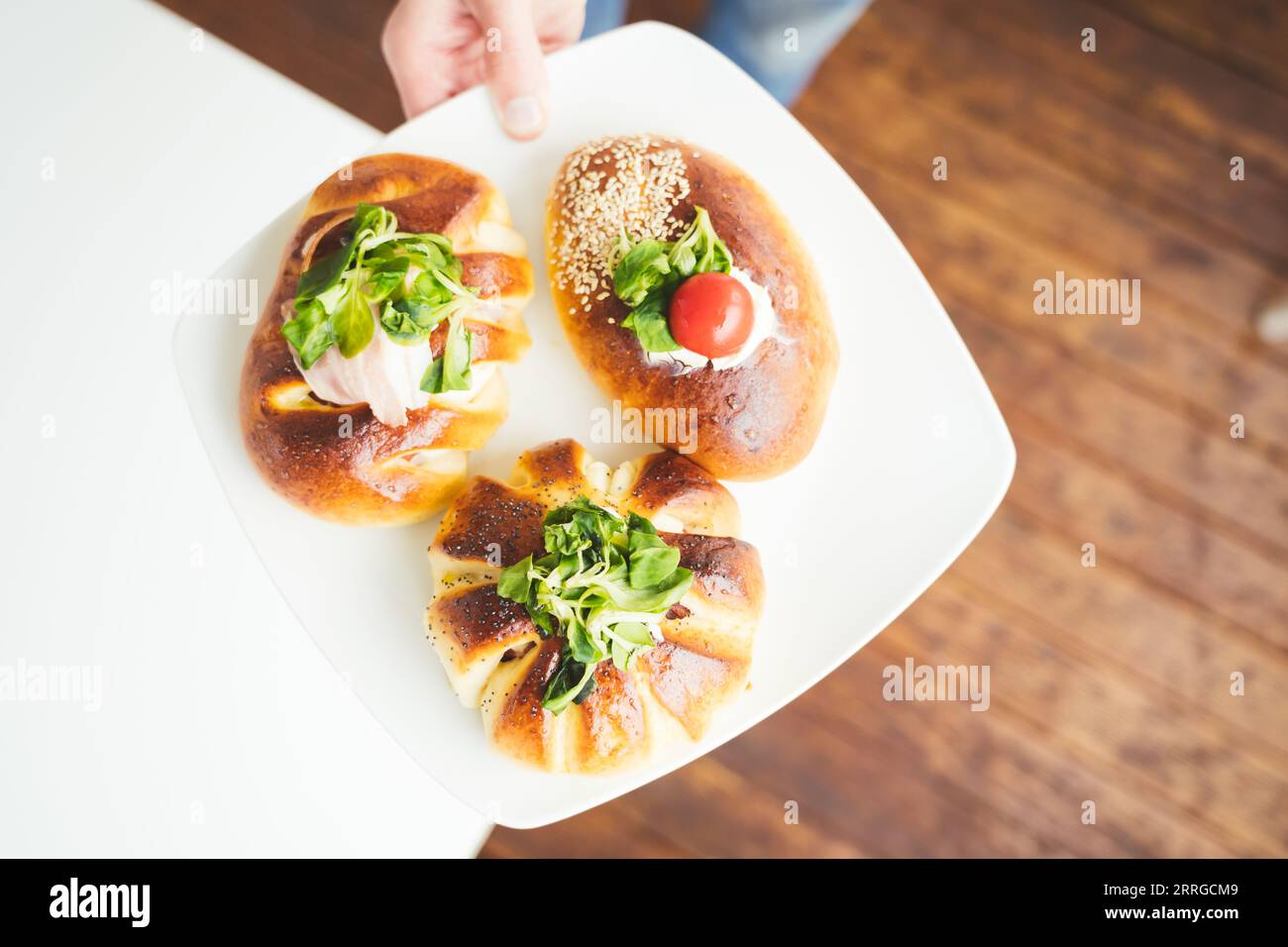 Sicilian rotisserie calzone with seeds. Traditional street food in Palermo, Sicily, Italy at a ...