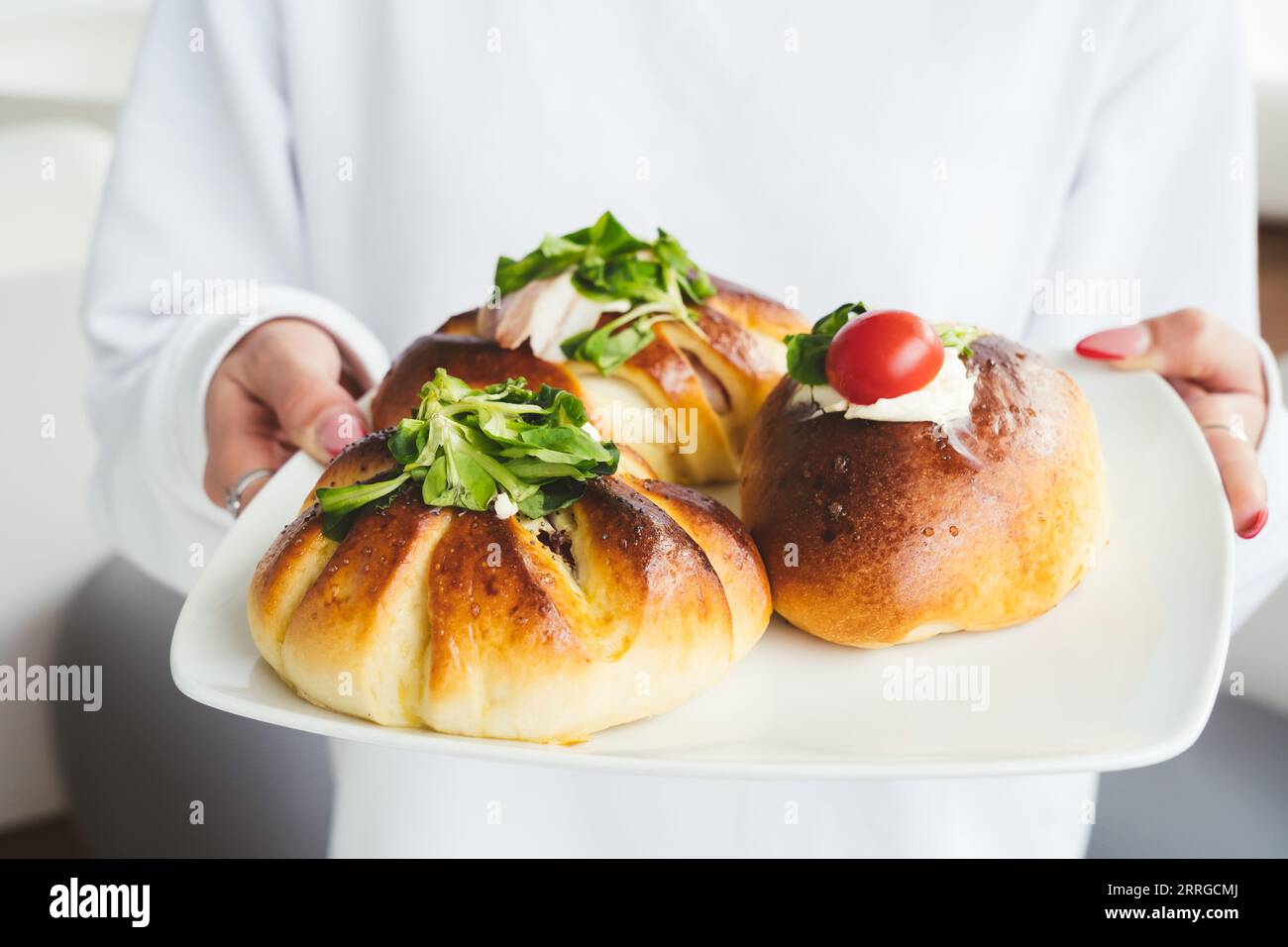 Sicilian rotisserie calzone with seeds. Traditional street food in Palermo, Sicily, Italy at a ...