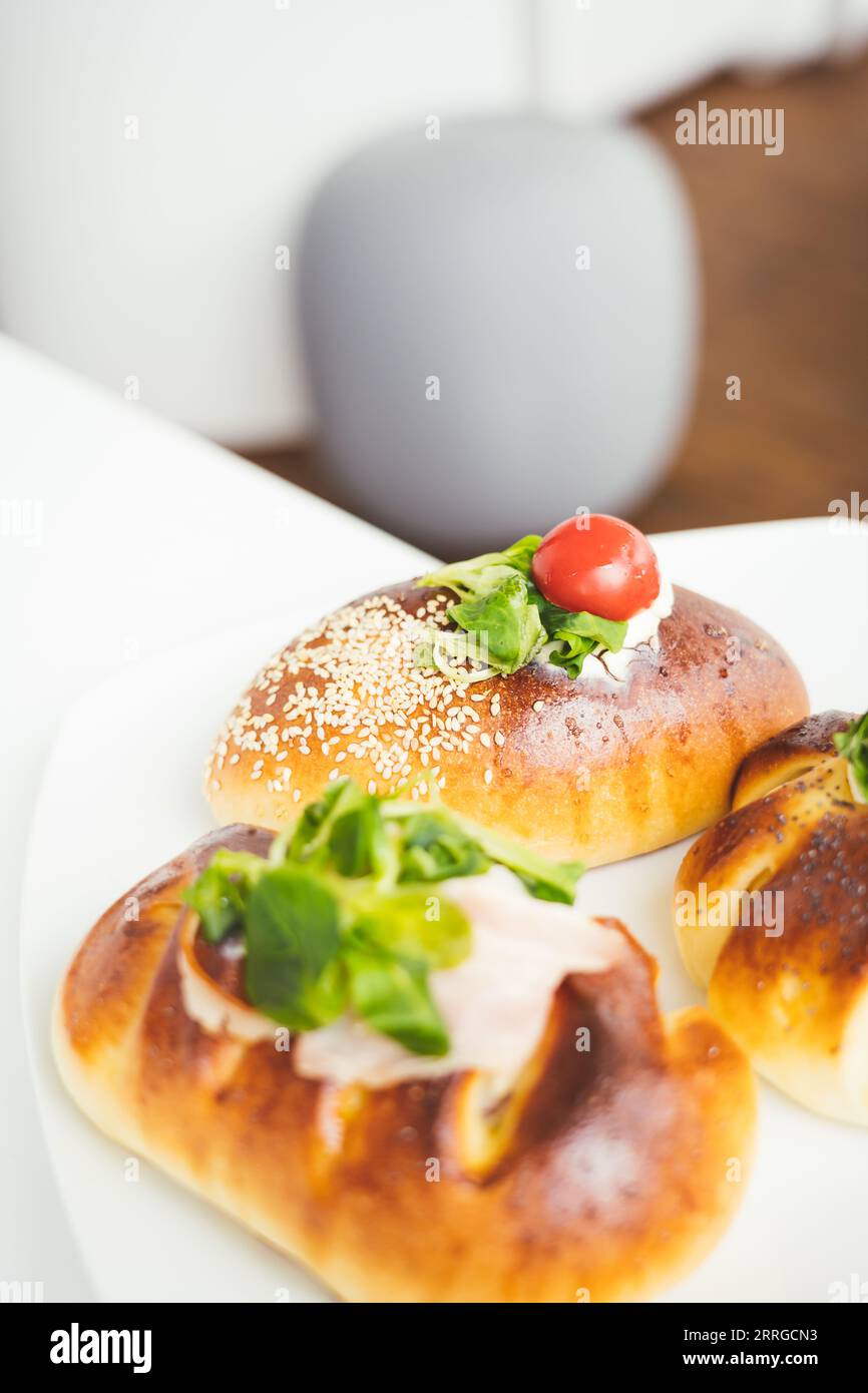 Sicilian rotisserie calzone with seeds. Traditional street food in Palermo, Sicily, Italy Stock ...