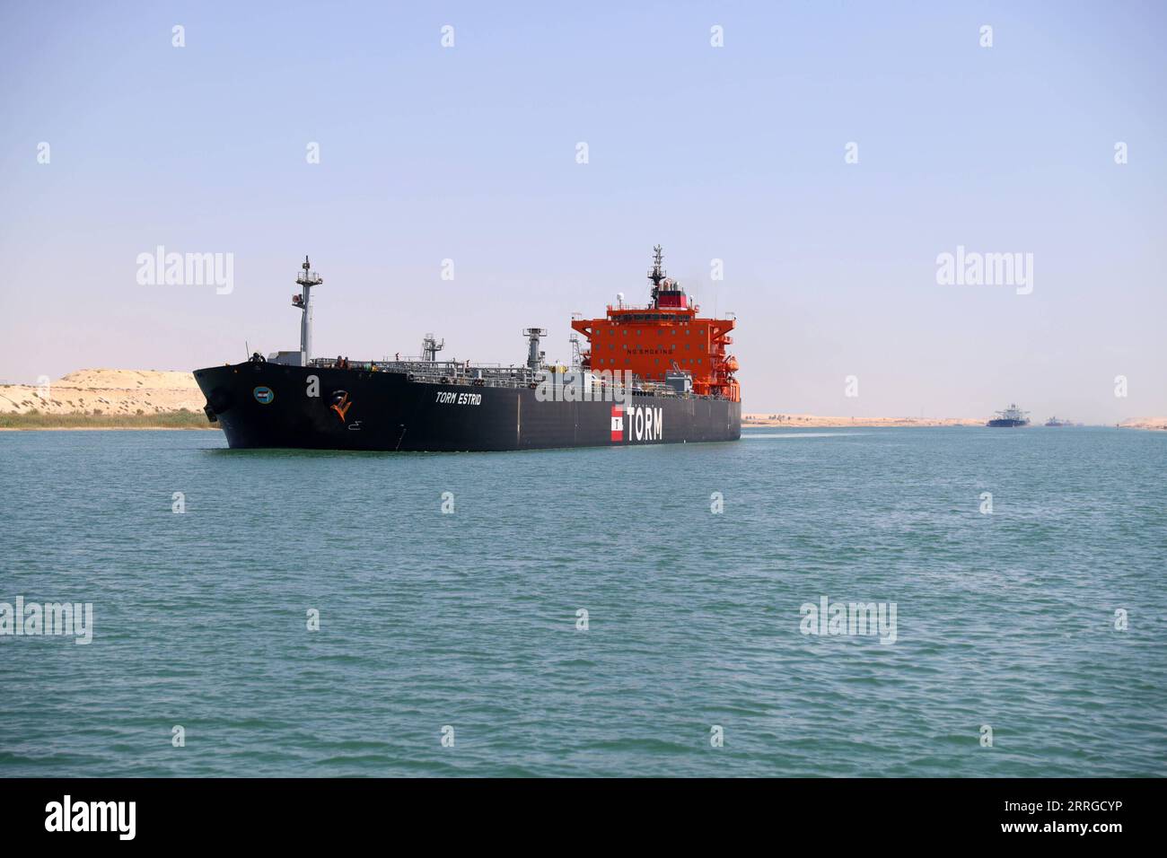 220518 -- CAIRO, May 18, 2022 -- A ship sails on the Suez Canal in ...