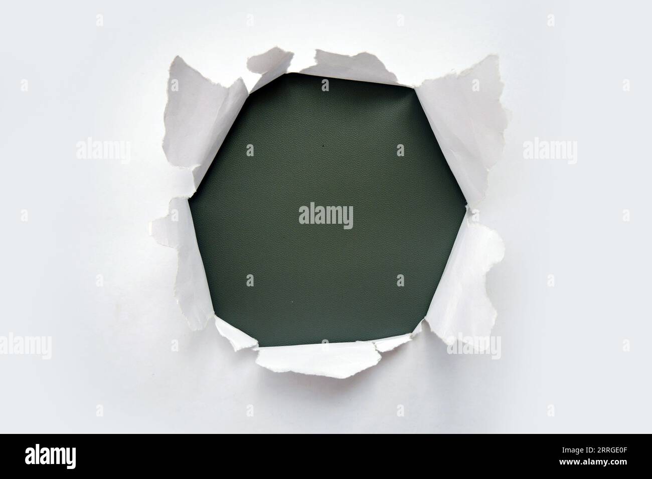 Big paper hole in the middle of pink background. Blank space to insert ...