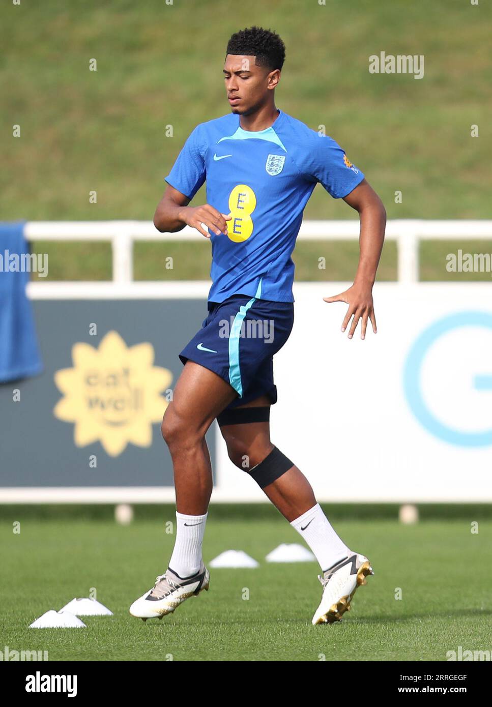 England’s Jude Bellingham during a training session at St. George's ...