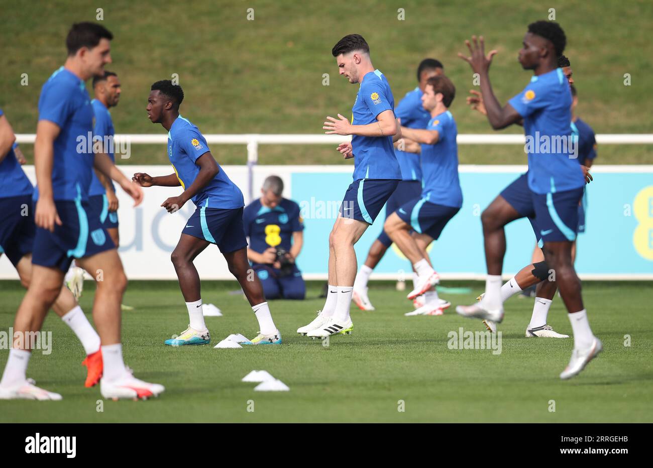 England’s Declan Rice during a training session at St. George's Park ...