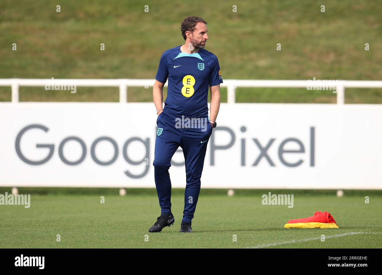 England manager Gareth Southgate during a training session at St ...