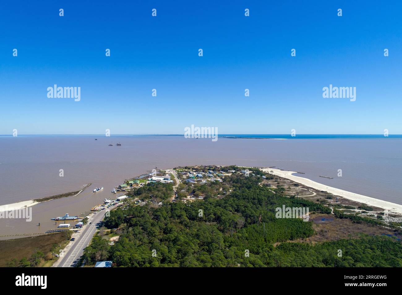 Aerial view of Dauphin Island, Alabama Stock Photo - Alamy