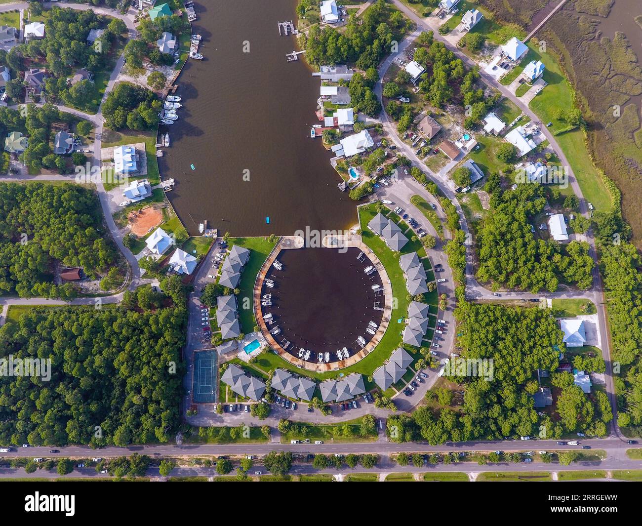 Aerial view of Dauphin Island, Alabama Stock Photo - Alamy