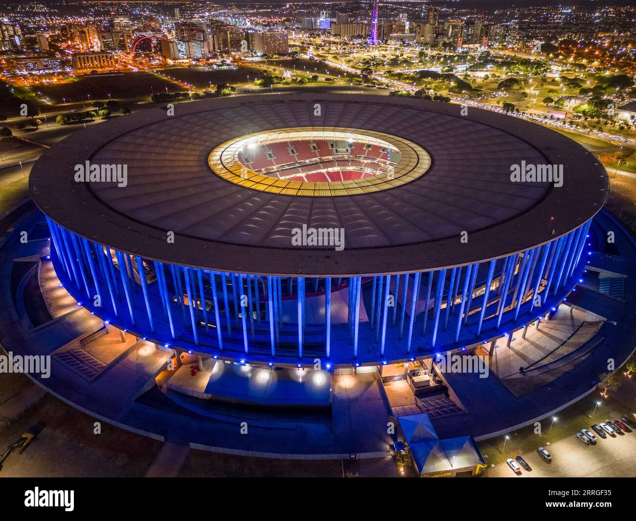 Beautiful aerial view to Mané Garrincha soccer stadium in Brasília ...