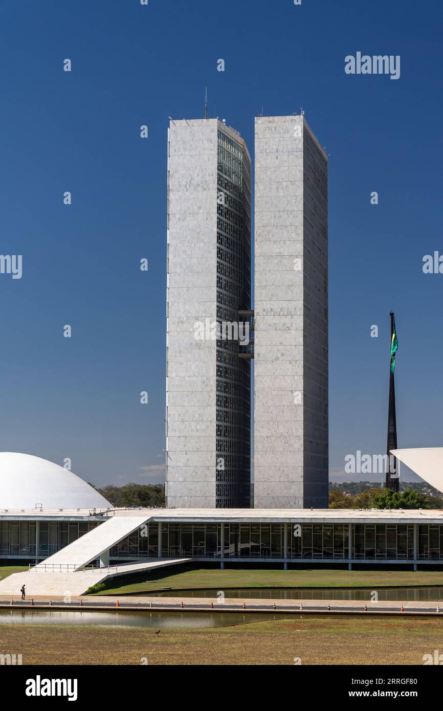 Architecture brazil parliament congress brasilia hi-res stock ...