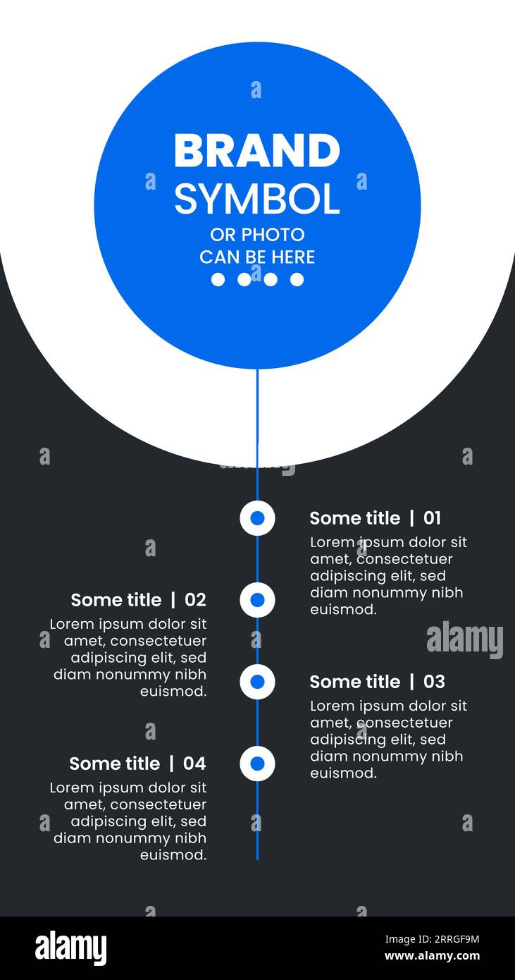 Infographic template with icons and 4 options or steps. Vertical line ...