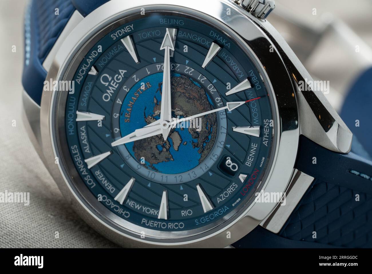 Omega Seamaster Aqua Terra Worldtimer Stock Photo - Alamy