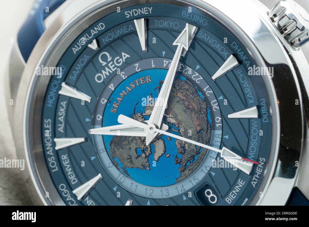 Omega Seamaster Aqua Terra Worldtimer Stock Photo - Alamy