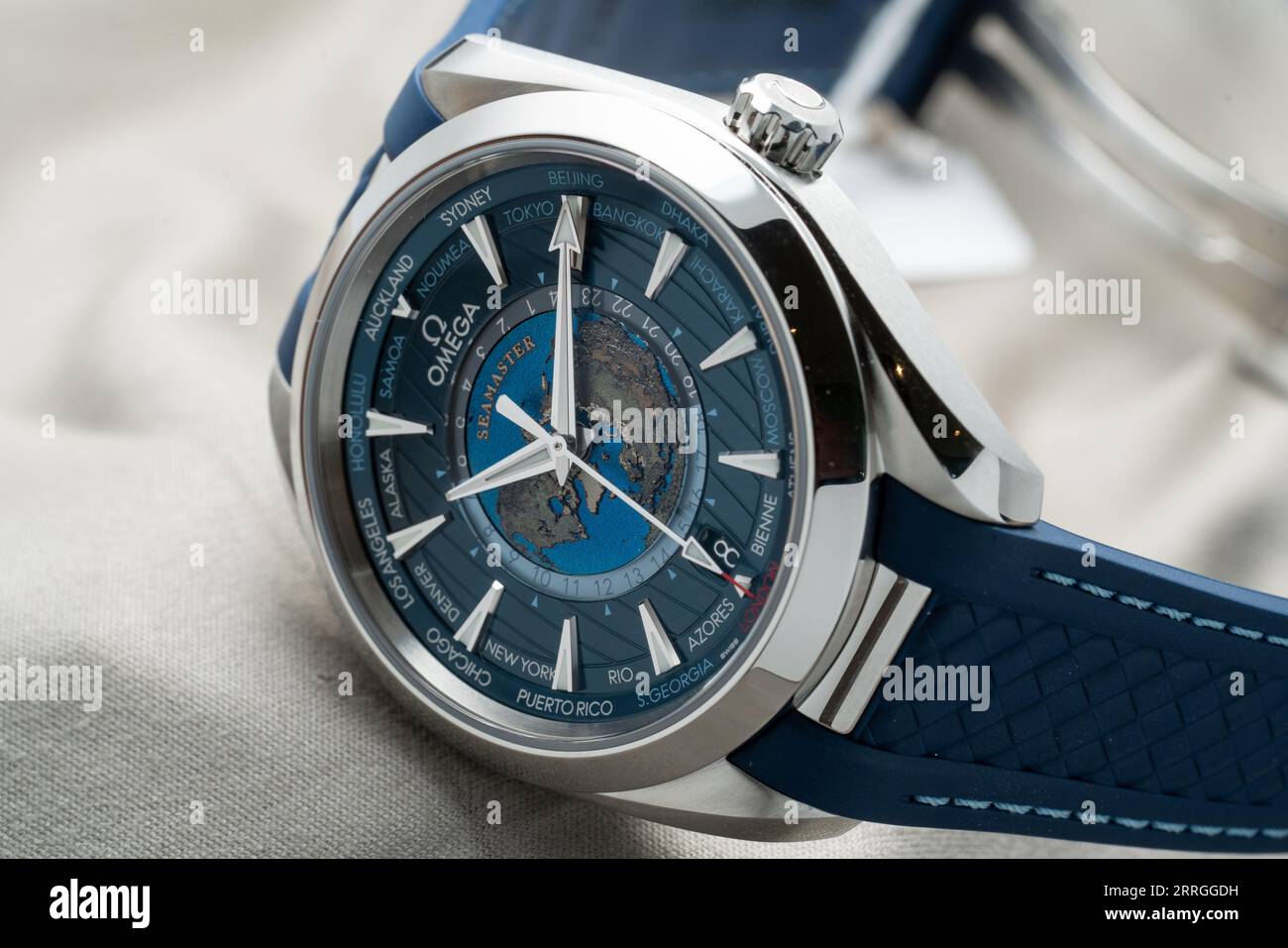 Omega Seamaster Aqua Terra Worldtimer Stock Photo - Alamy