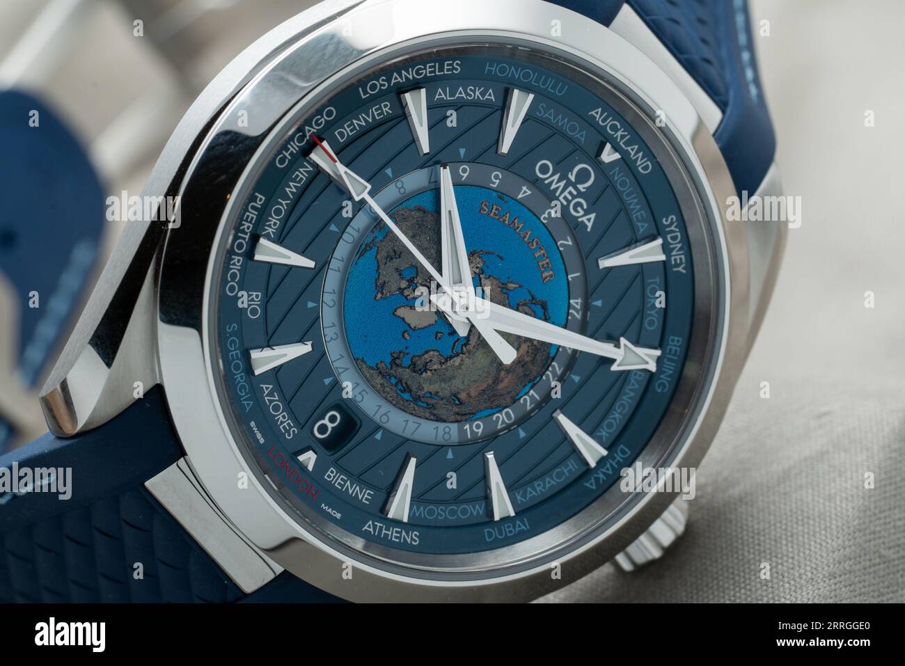 Omega Seamaster Aqua Terra Worldtimer Stock Photo - Alamy
