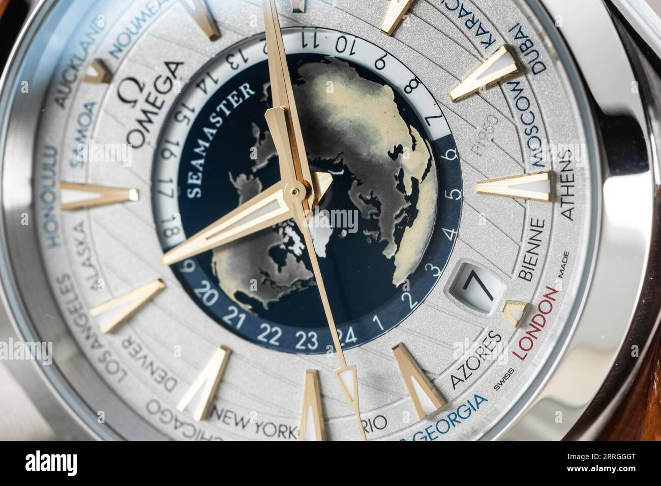 Omega Seamaster Aqua Terra Worldtimer Stock Photo - Alamy