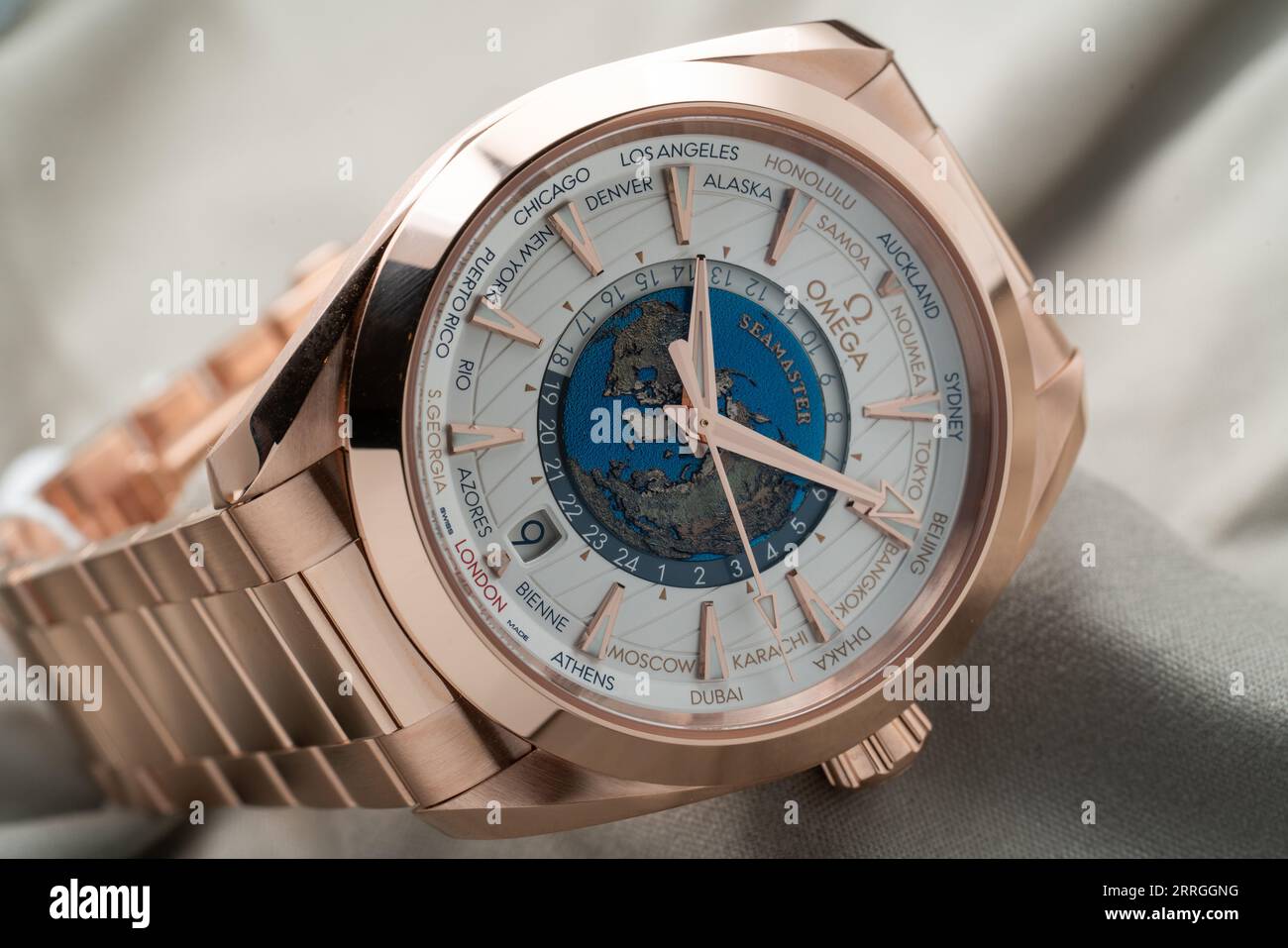 Omega Seamaster Aqua Terra Worldtimer Stock Photo - Alamy