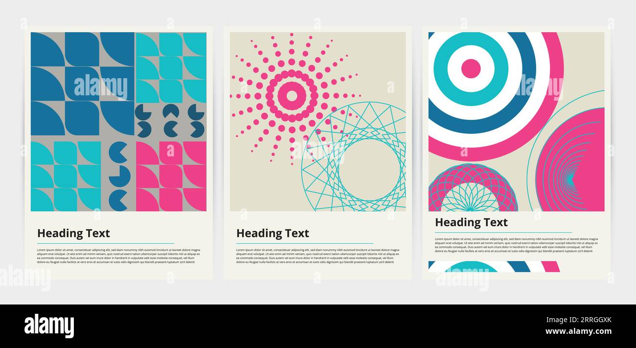 Modern Abstract Covers Set Minimal Cover Design Geometric Design Background With Minimal Colors
