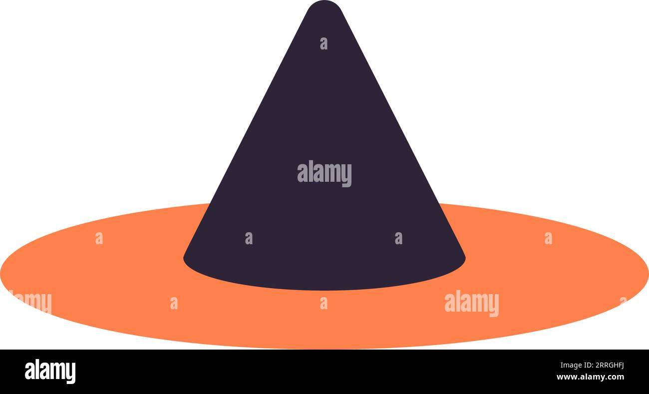 Sorcerer wizard cone hat black orange headdress Halloween magic symbol ...