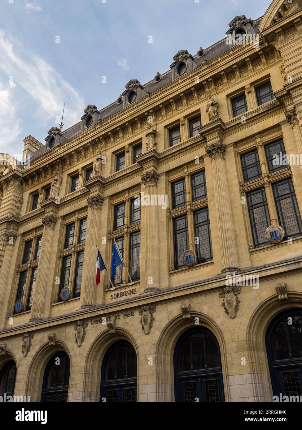 Entrance to Paris-Sorbonne University, Faculté des Lettres, Sorbonne Université, Paris France ...