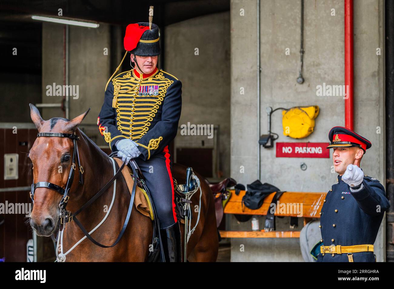 London, UK. 8th Sep, 2023. Thge Commanding officer gives his last ...