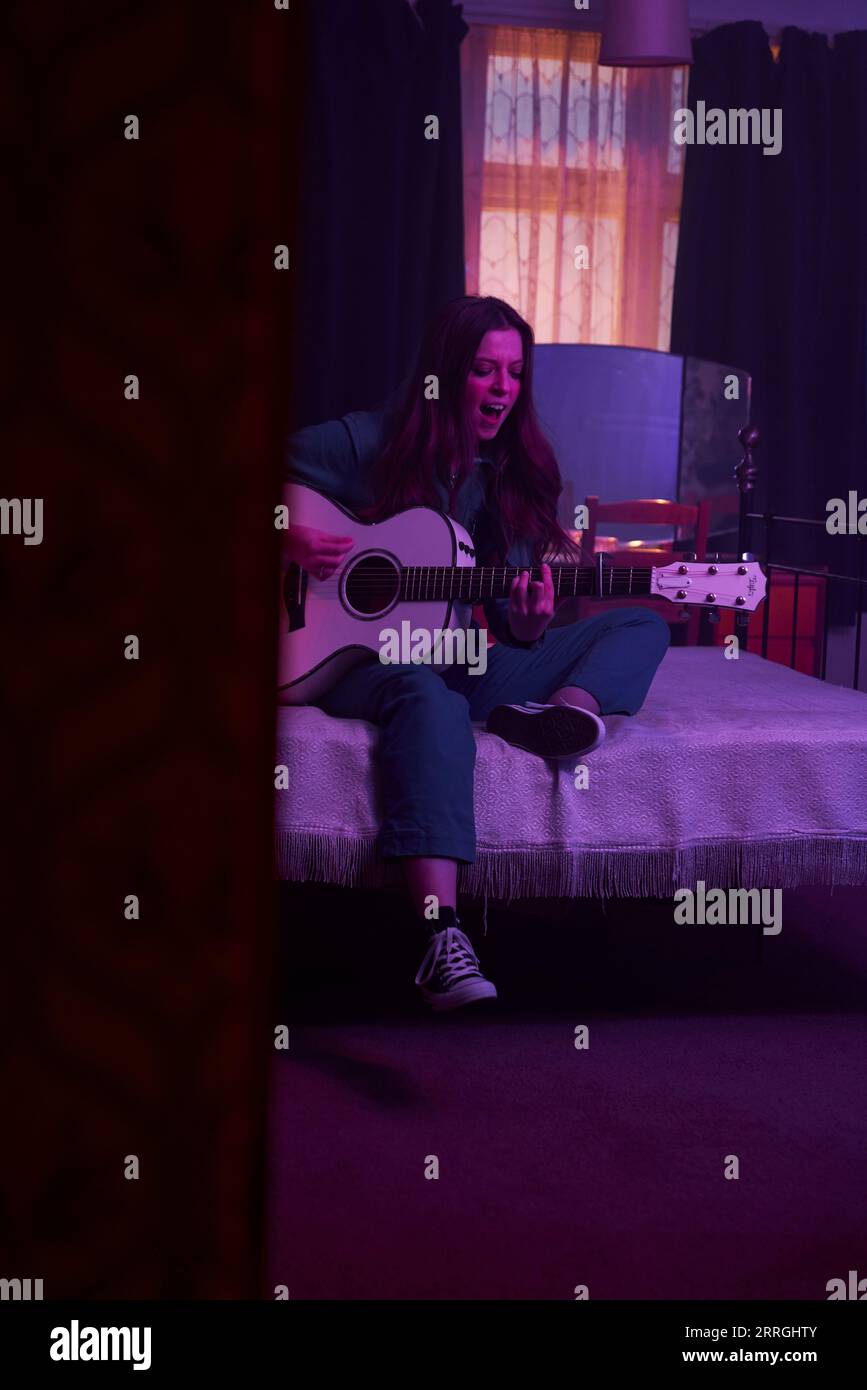 Jade Bird photographed on set of music video in 2018 Stock Photo - Alamy