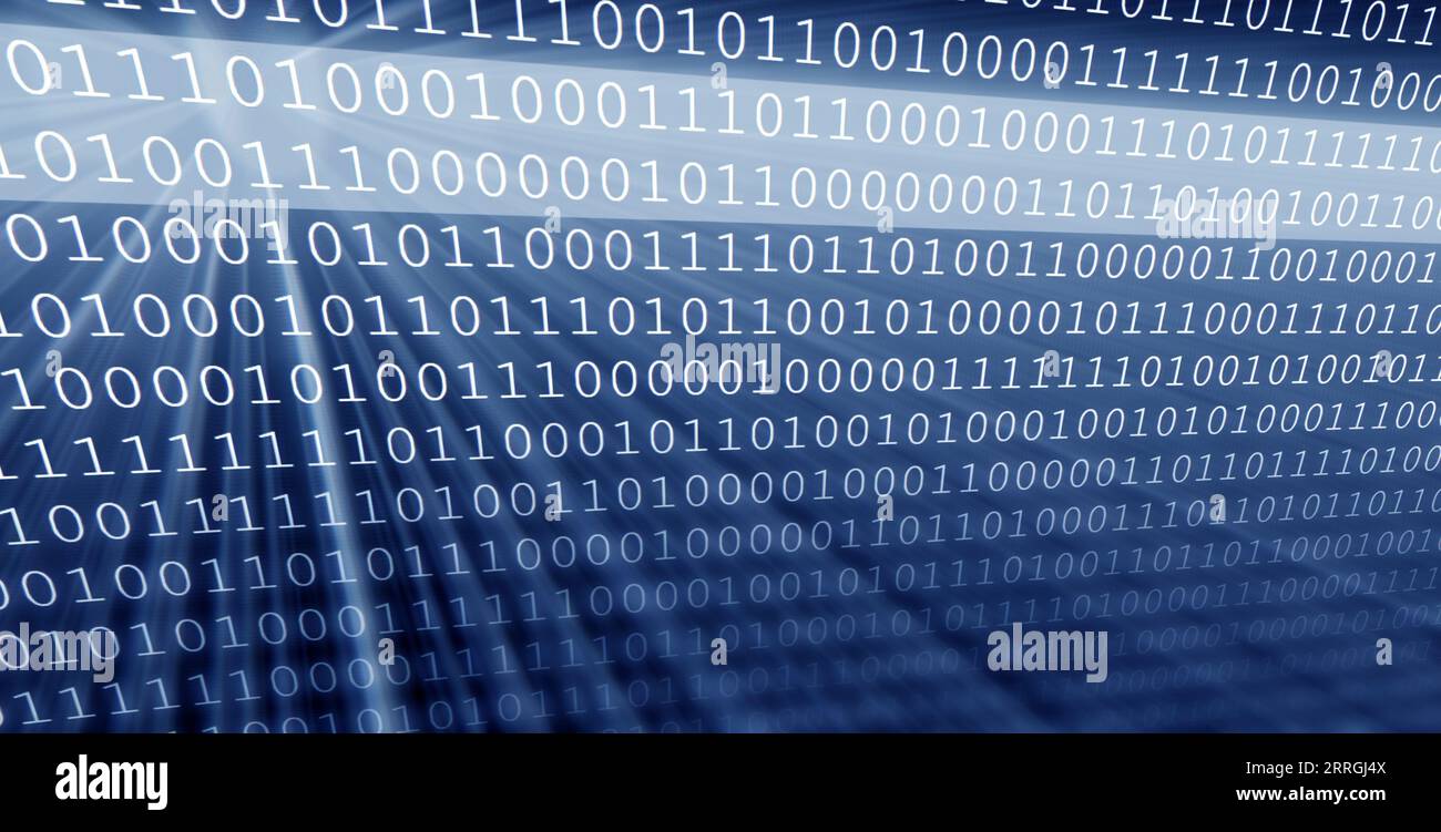 Colorful Digital Binary Data Digits And Streaming Binary Code ...