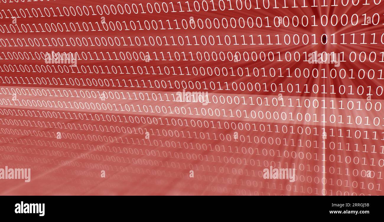 Colorful Digital Binary Data Digits And Streaming Binary Code ...