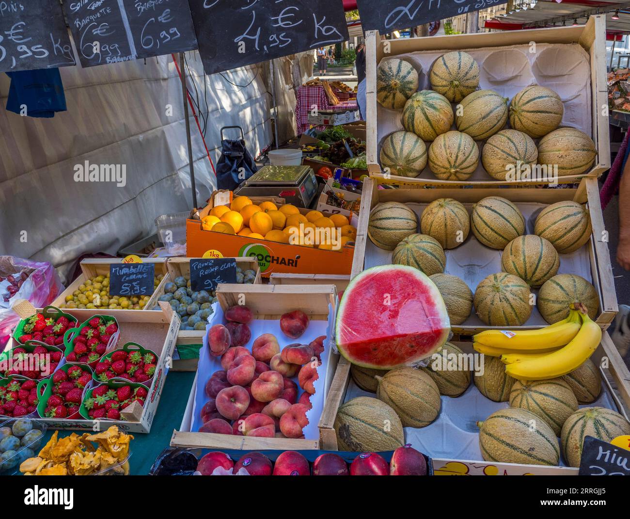 Colourful, Organic Food Street Market, Paris, France, Europe, EU Stock ...